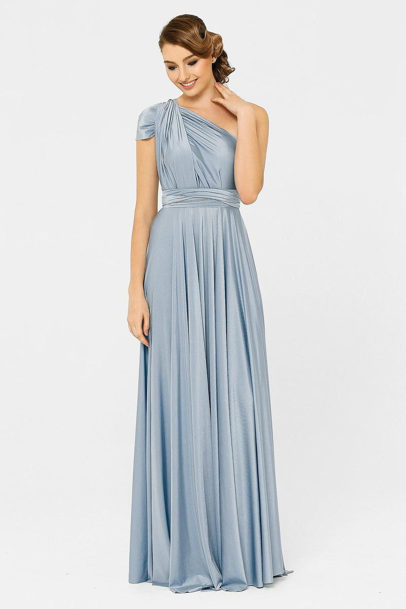 Bridesmaid Multiway Wrap Dress – PO31 Dusty Blue | Sentani Boutique